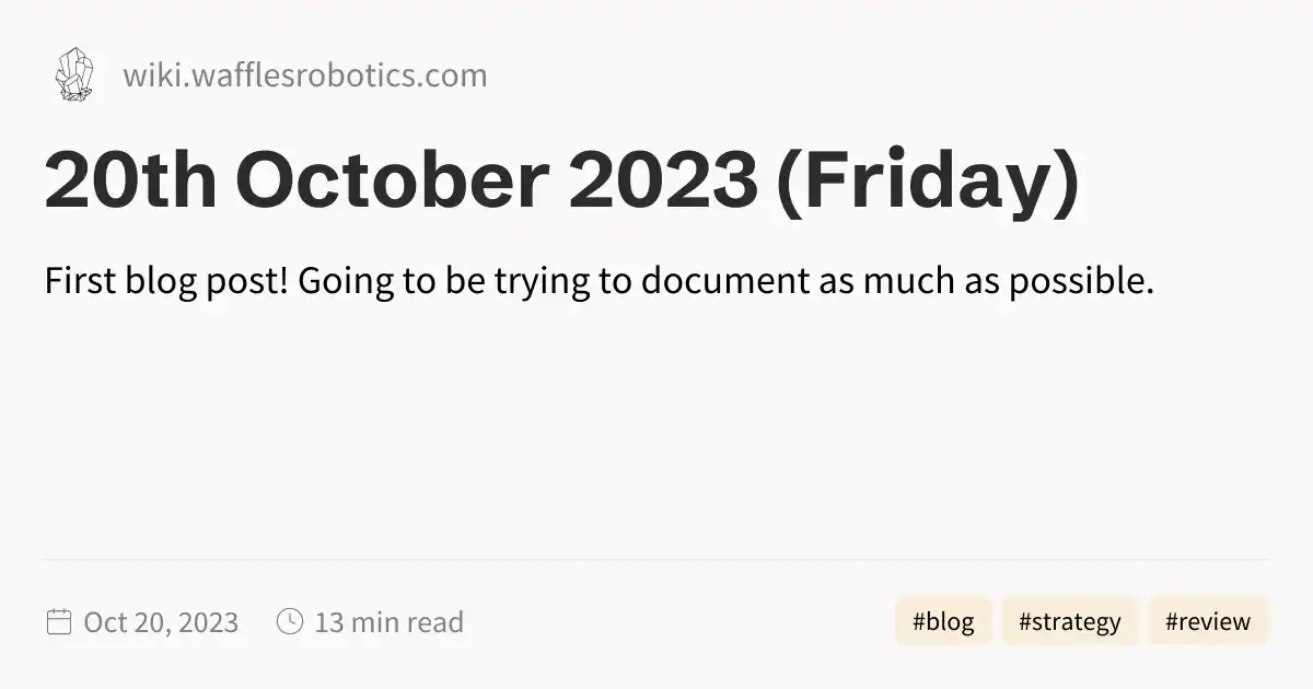 20th October 2023 (Friday)