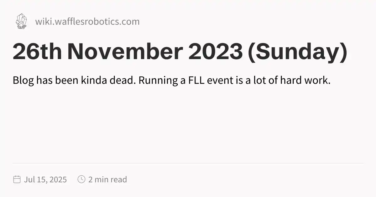 26th November 2023 (Sunday)