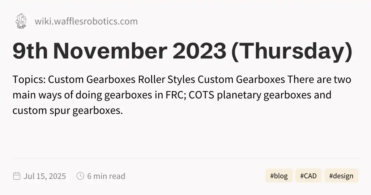 9th November 2023 (Thursday)