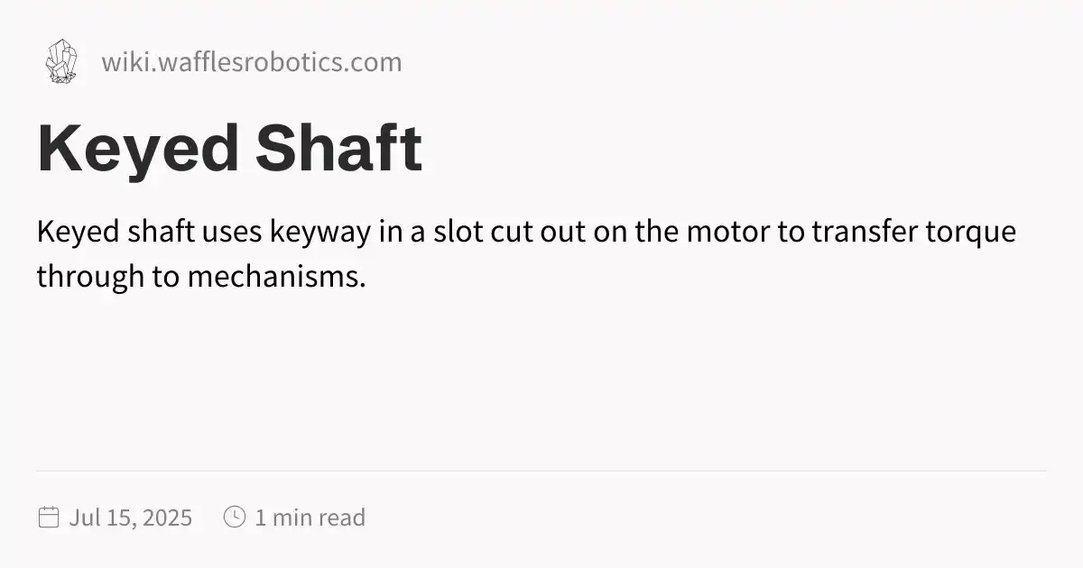 Keyed Shaft
