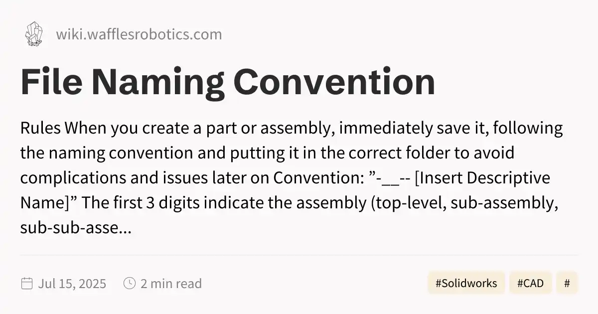 File Naming Convention