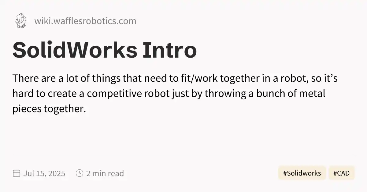 Solidworks Intro