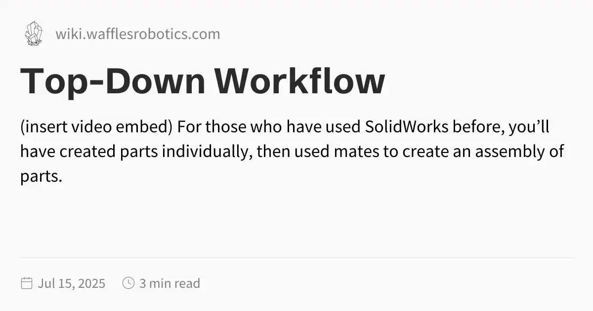Top-Down Workflow