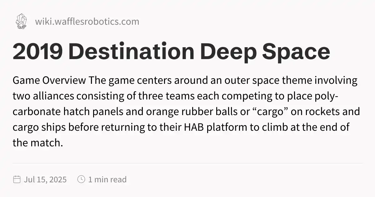 2019 Destination Deep Space